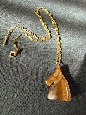 Jewelry | Ssteel Chain Gold Tone Horse Head 1 Pendant 17 Necklace ...